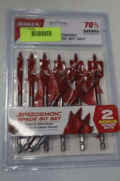 Diablo speedemon 6 pc spade bit set - Matthews Auctioneers
