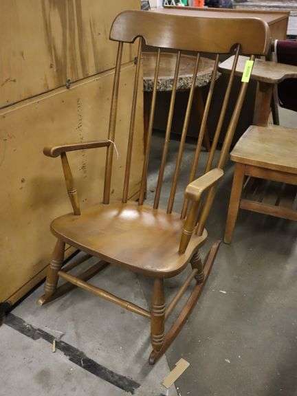Vintage Maple Rocking Chair - Matthews Auctioneers