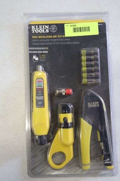 Klein Tools coax installation and test kit - Matthews Auctioneers