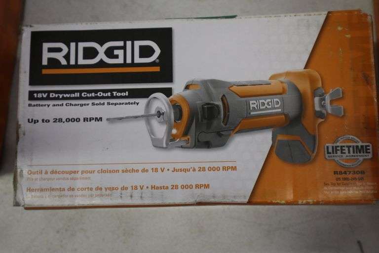 Ridgid 18V Drywall cut out tool - Matthews Auctioneers