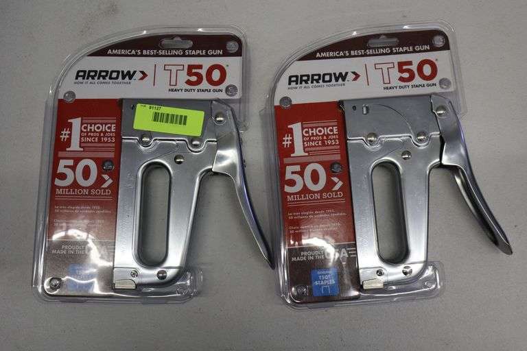 (2) Arrow T50 Heavy Duty Staple Gun - Matthews Auctioneers