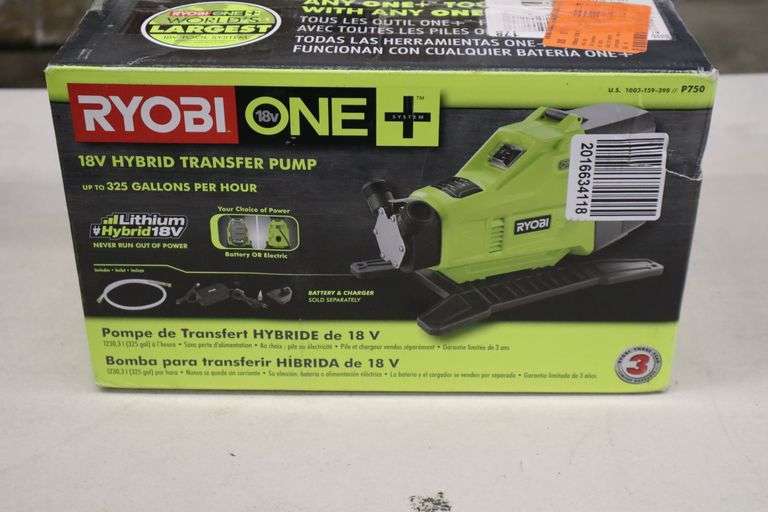 Ryobi 18V Hybrid Transfer Pump (Tool Only) - Matthews Auctioneers