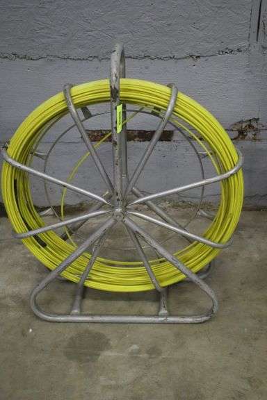 Roll of fish tape fiberglass 6mm 656' reel wire cable running rod ...