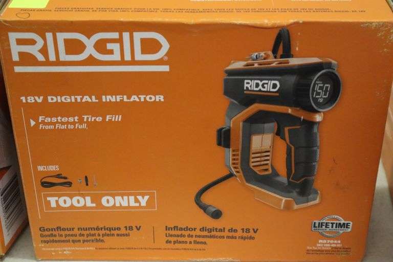 Ridgid 18V Digital Inflator - Matthews Auctioneers