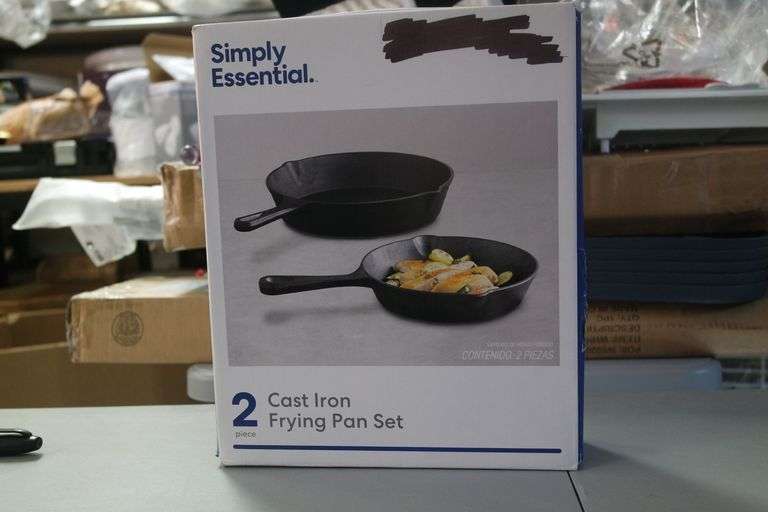 simply essential cast iron frying pan set - Matthews Auctioneers