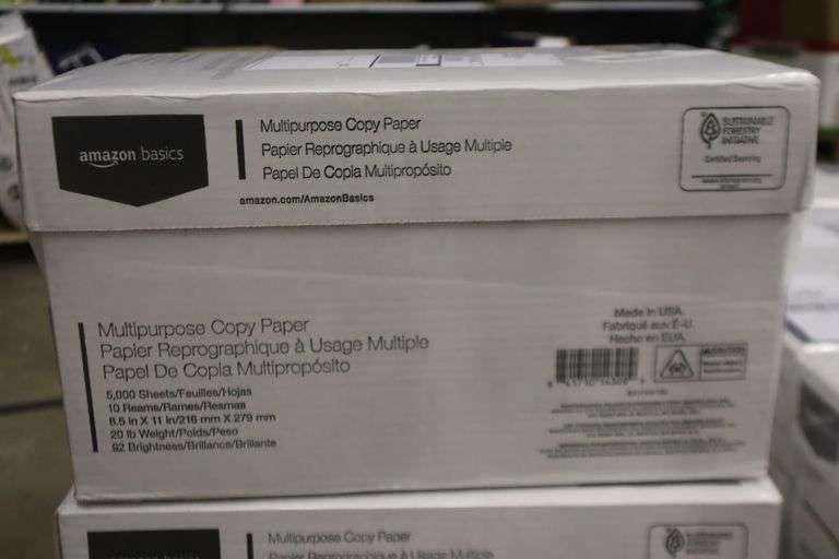 Case of 5,000 sheet copy paper - Matthews Auctioneers