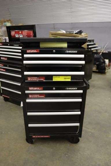 Husky 4 drawer tool chest and 4 drawer rolling cabinet - Read ...