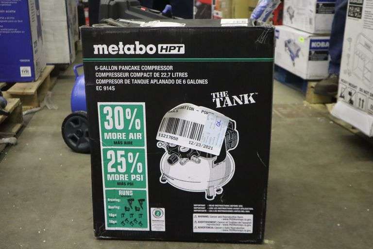 Metabo 6 gal air compressor - Matthews Auctioneers