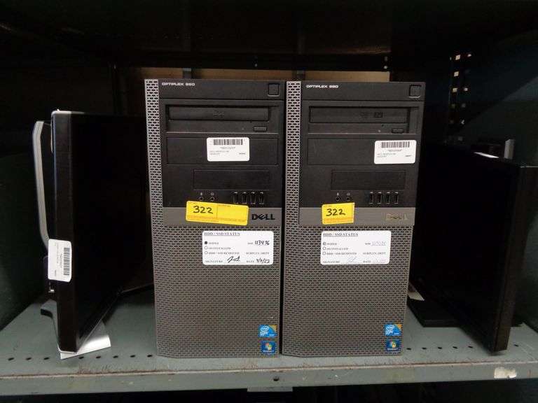 2 EACH-DELL COMPUTER WITH MONITOR WIPED - Matthews Auctioneers