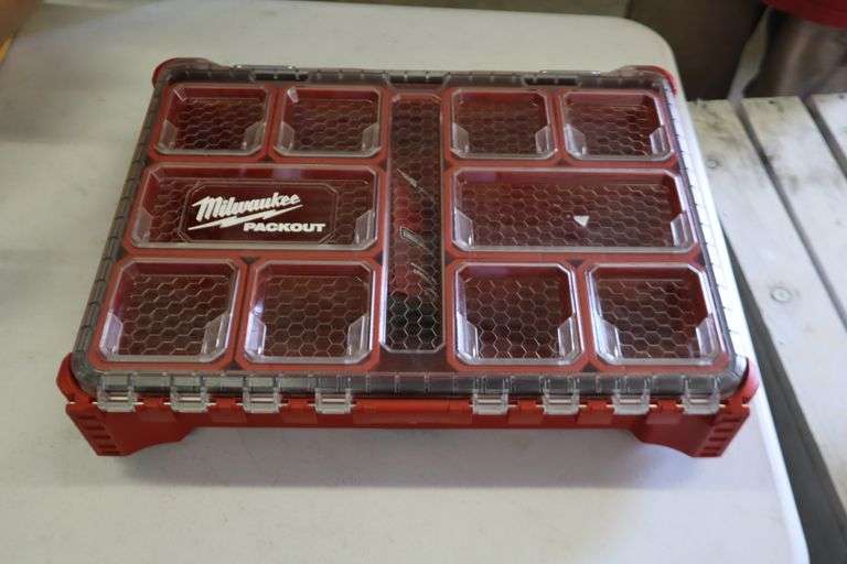 Milwaukee Packout Red Tool Box - Matthews Auctioneers