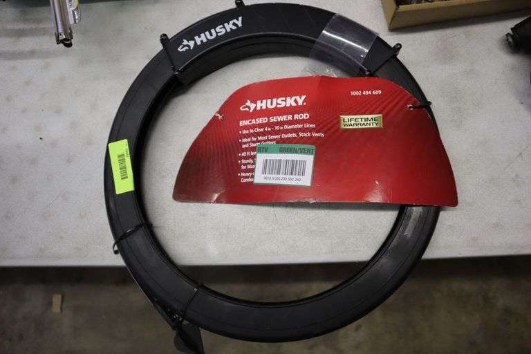Husky encased sewer rod - Matthews Auctioneers