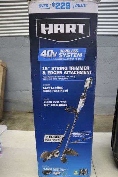Hart 40V Cordless 15" String Trimmer and edger attachment - Matthews ...