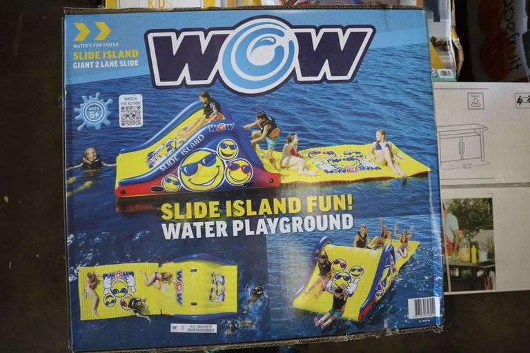 Wow Sports Floating Island Slide and Water Walkway Combo - Matthews ...