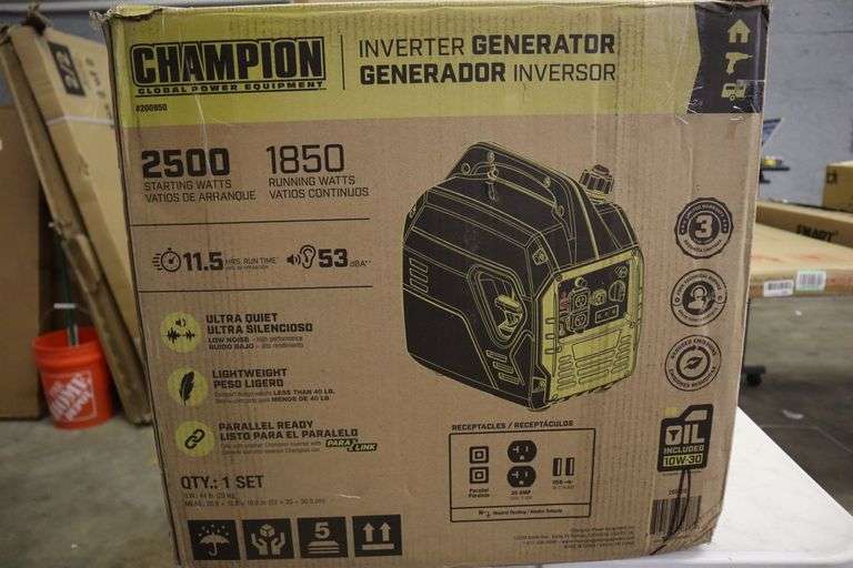 Champion 2500 watt inverter - Matthews Auctioneers