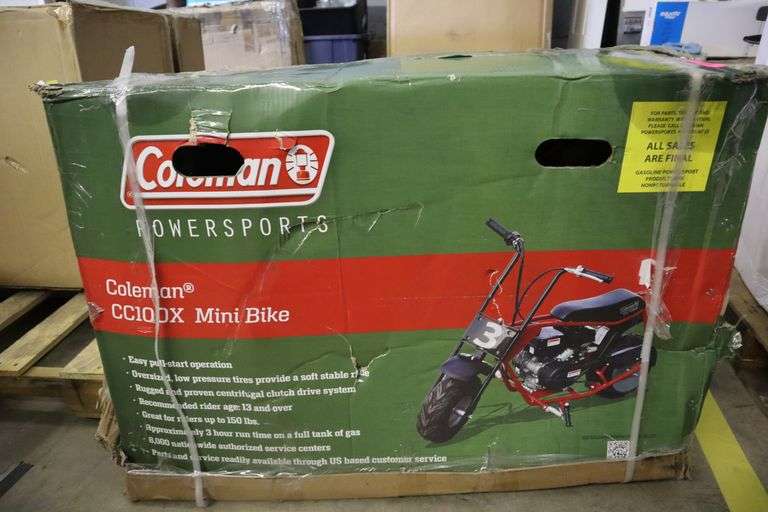 Coleman CC100X 98 cc Gas Powered Ride On Mini Bike - Matthews Auctioneers
