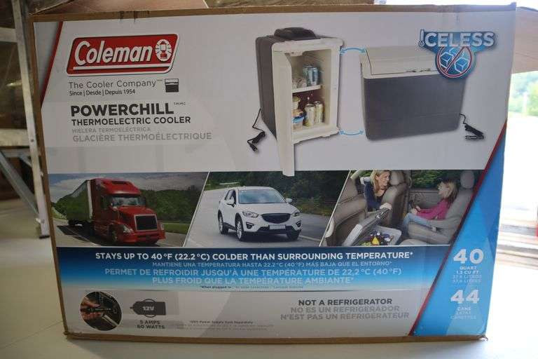 Coleman Powerchill thermoelectric cooler - Matthews Auctioneers