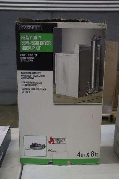 Everbilt heavy duty semi-rigid dryer hookup kit - Matthews Auctioneers