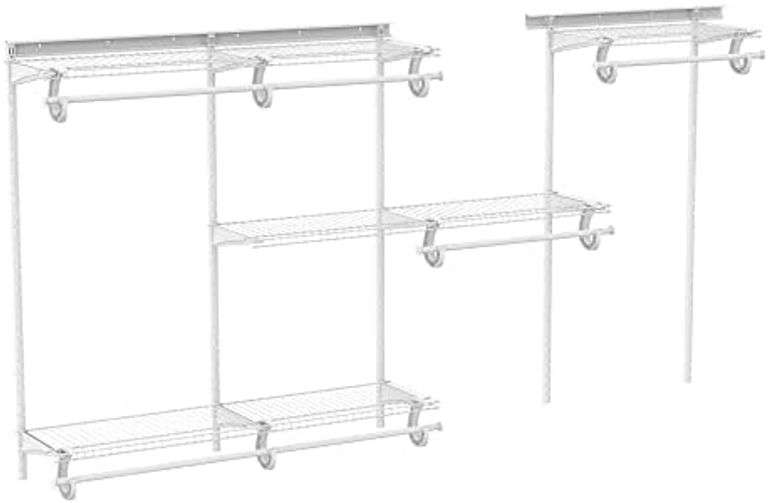 Closetmaid shelf track 5' to 8' wide closet organizer kit - Matthews ...
