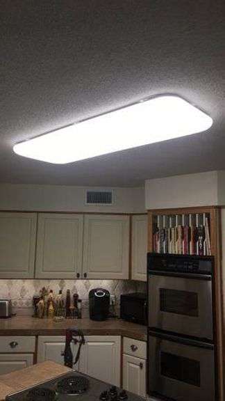 49 in. x 18 in. Rectangular Light Fixture LED Flush Mount High Output ...