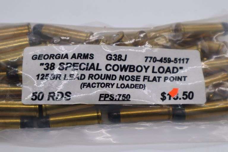 Georgia Arms 38 Special Cowboy Load 50 Rounds - Matthews Auctioneers
