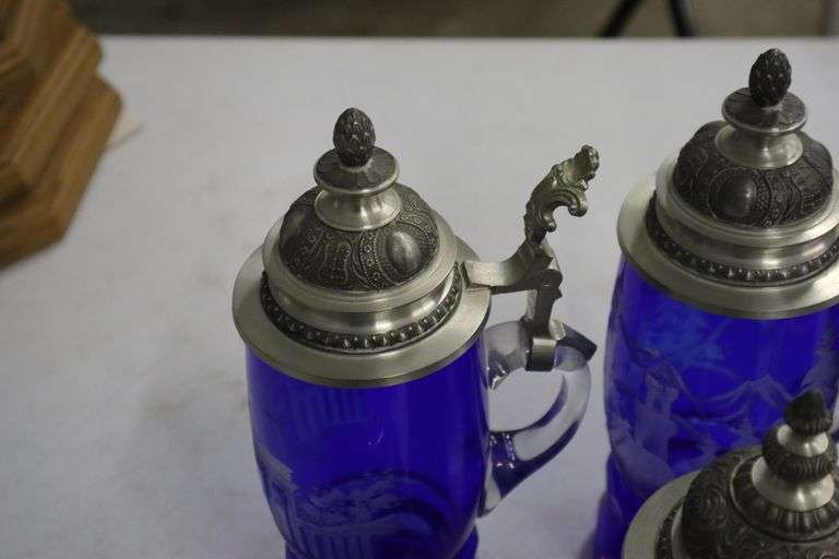 Group lot of Bavaria Ludwigsthal Handarbeit vintage glassware ...