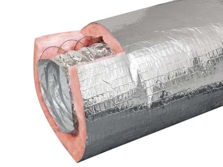 (2) master flow 12 in. x 25 ft. Insulated Flexible Duct R8 Silver ...