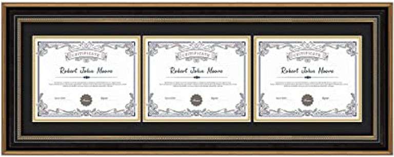Triple diploma frame - Matthews Auctioneers