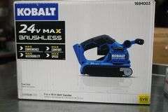 Kobalt Kobalt 24V MAX 24-Volt Brushless Cordless Variable Belt Sander ...