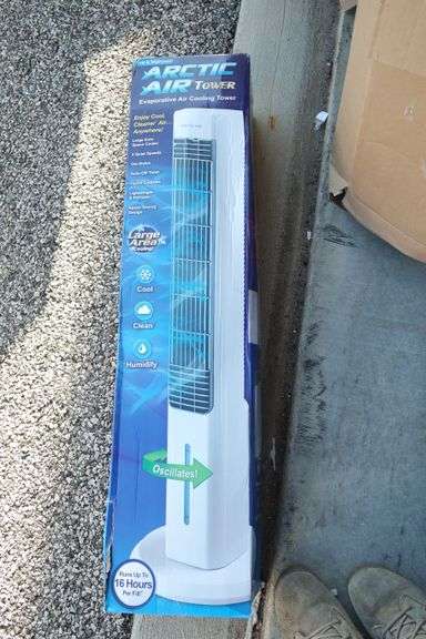 ARCTIC AIR TOWER Oscillating 303 CFM 3-Speed Tower Portable Evaporative ...