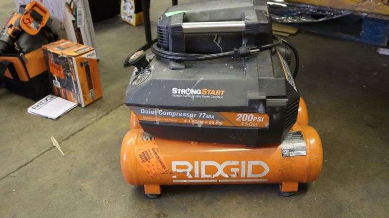 Ridgid 4.5 gal air compressor - Tested and working. Has been used ...