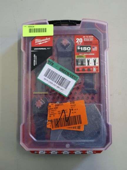 Milwaukee 20 pc multi-tool blade set - Matthews Auctioneers