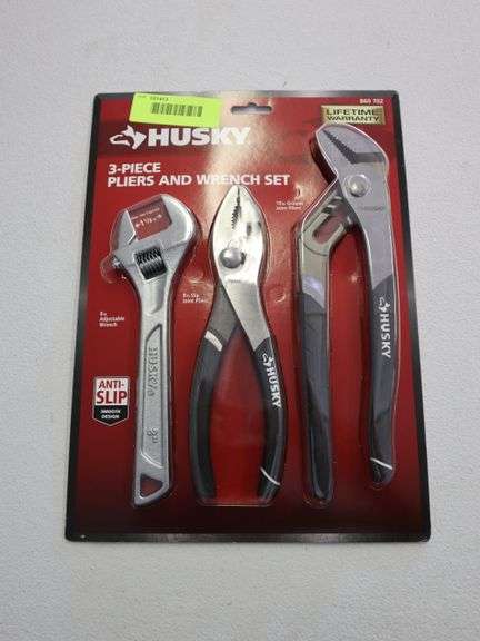 Husky 3 pc pliers and wrench set - Matthews Auctioneers