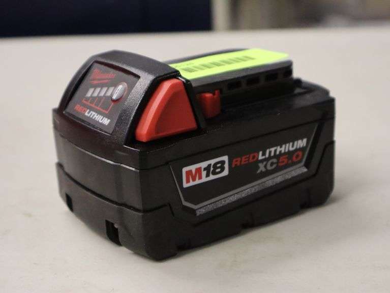 Milwaukee M18 Red Lithium XC 5.0 Battery Pack - Matthews Auctioneers