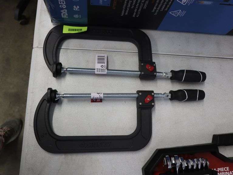 (2) Husky 8" quick adjust C-Clamp - Matthews Auctioneers