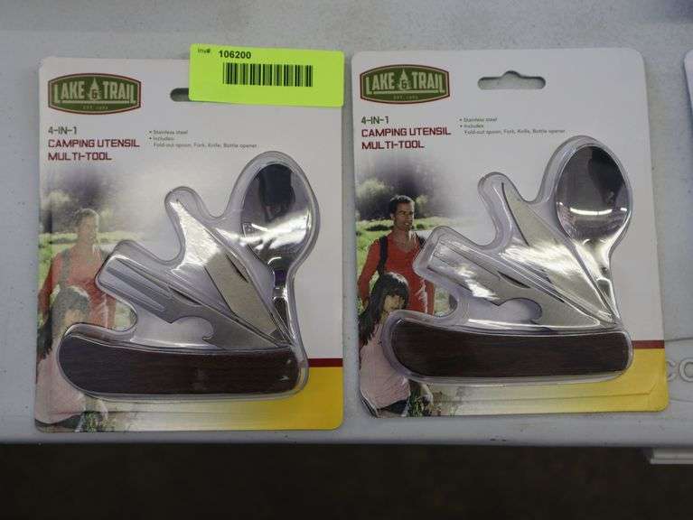 (2) Lake Trail 4 in 1 camping utensil multi tool - Matthews Auctioneers