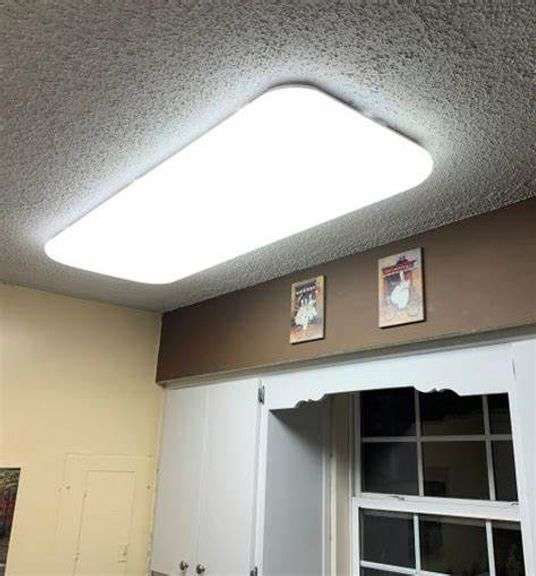 49 in. x 18 in. Rectangular Light Fixture LED Flush Mount High Output ...
