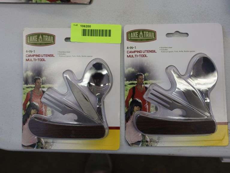 (2) Lake Trail 4 in 1 camping utensil multi tool - Matthews Auctioneers