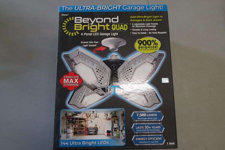 Beyond Bright Quad 4 Panel Garage Light - Matthews Auctioneers