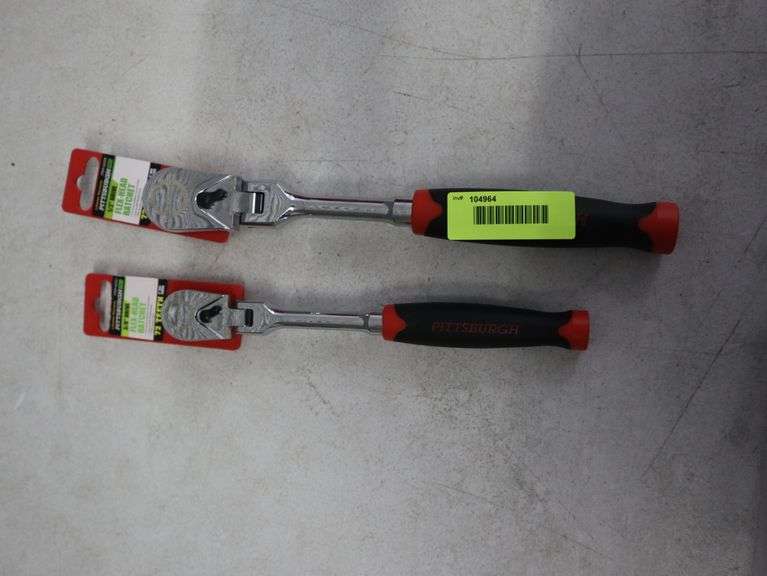 Pittsburgh 3/8" drive flex head ratchet and Pittsburgh 1/2" drive flex ...
