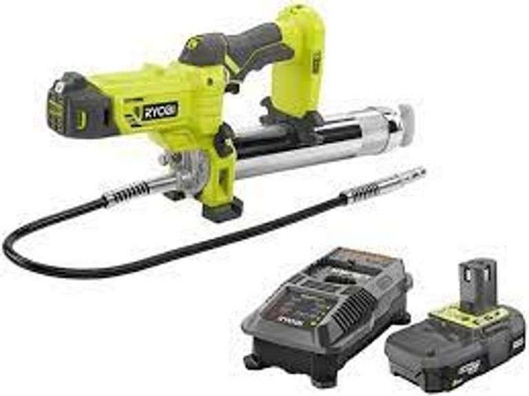 Ryobi 18V Grease Gun Kit - Matthews Auctioneers
