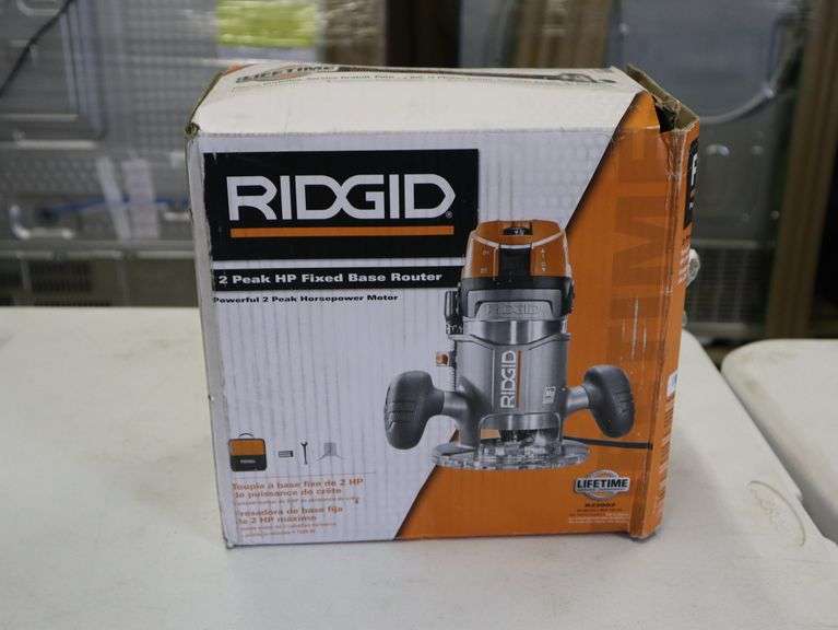 Ridgid 11 amp 2 HP 1/2" heavy duty fixed and plunge base corded router ...