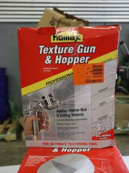 (3) Homax texture gun and hopper - Has been used - Matthews Auctioneers