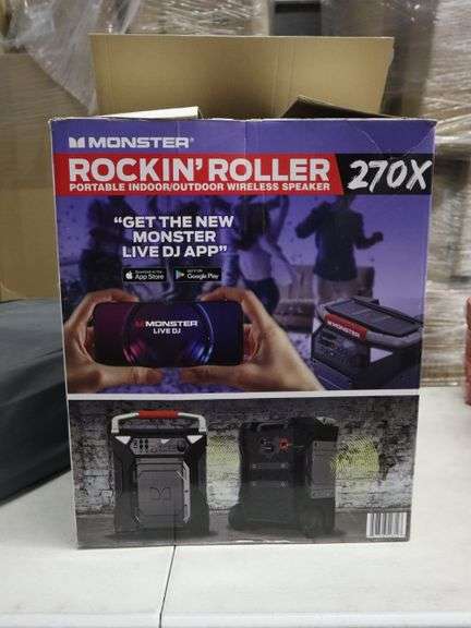 Monster rockin' roller portable indoor/outdoor wireless speaker ...