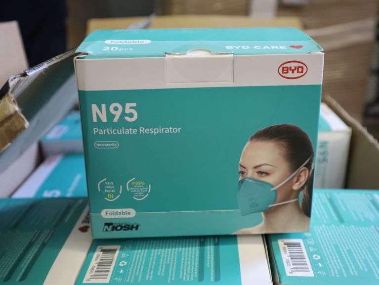 Case of 8 boxes of N95 particulate respirator masks - Matthews Auctioneers
