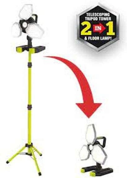 BEYOND BRIGHT 70-Watt Tower Light with Tripod Stand - Matthews Auctioneers