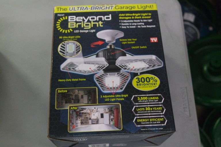 3500 Lumens 11.5 in. Single Pole Occupancy LED Flush Mount Garage Light ...