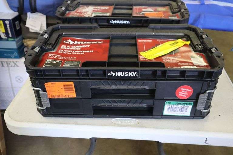 Husky connect 2 drawer small parts organizer - Matthews Auctioneers