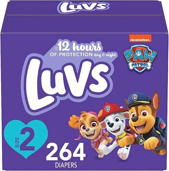 Luvs size 2 264 count diapers - Matthews Auctioneers