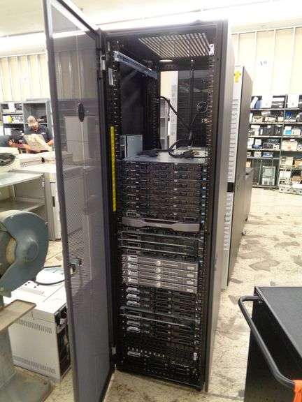 1 EACH-DELL SERVER RACK W/SERVERS HD REMOVED - Matthews Auctioneers