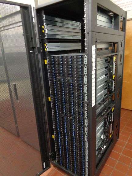 1 EACH-IBM SERVER RACK W/SERVERS HD REMOVED - Matthews Auctioneers